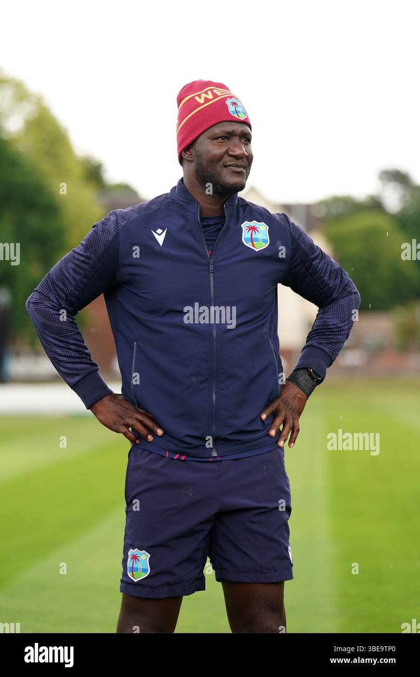West Indies head coach Daren Sammy during a nets session at Edgbaston ...