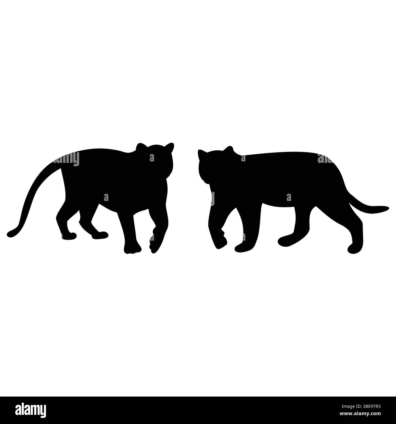 silhouette tiger , silhouette of tiger Stock Vector Image & Art - Alamy