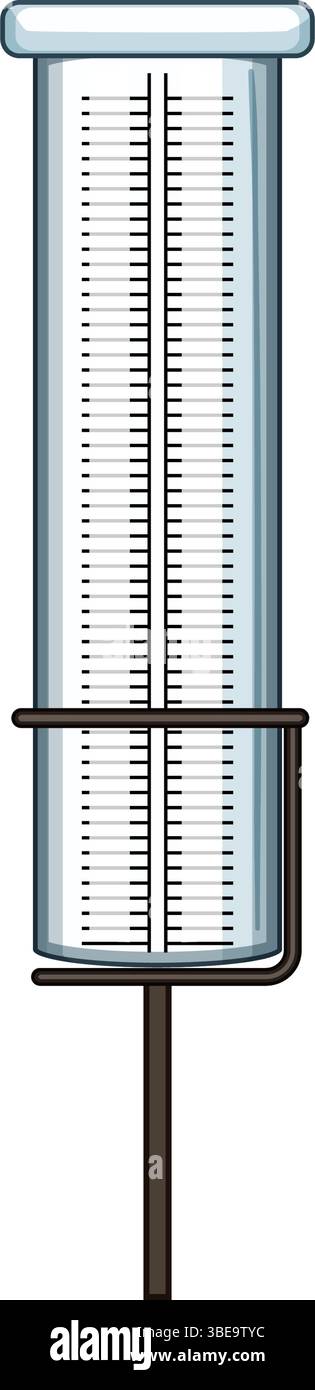 hydrology rain gauge cartoon vector illustration Stock Vector Image ...