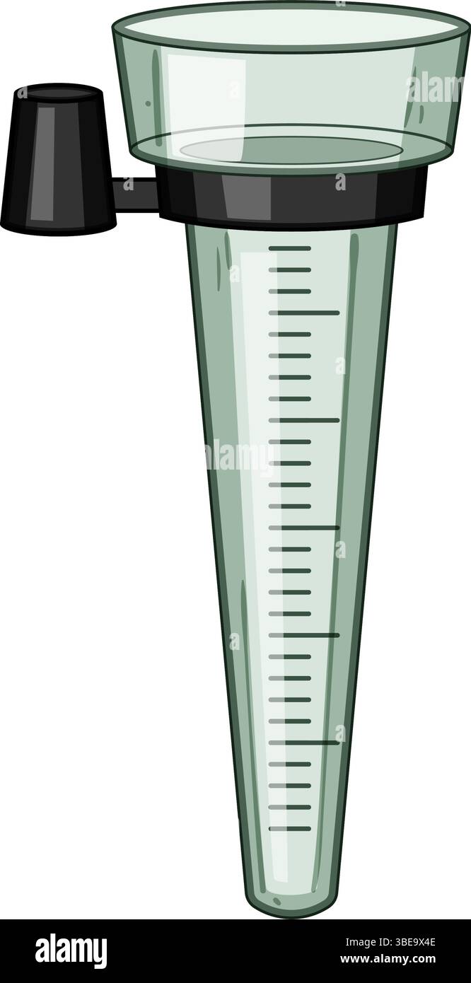 accuracy rain gauge cartoon vector illustration Stock Vector Image ...
