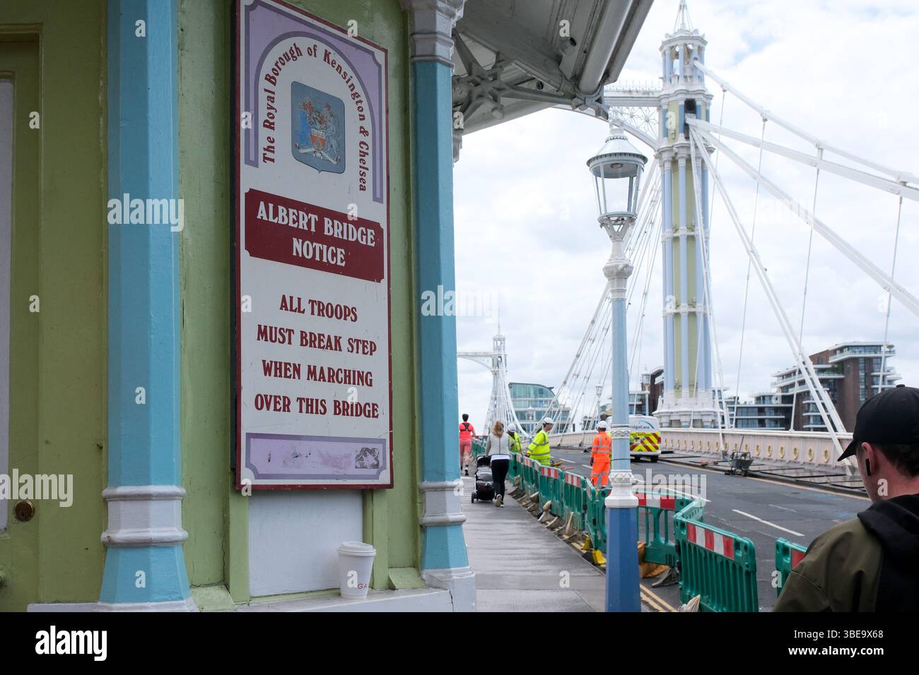 Albert Bridge, London, UK. 28th May 2025. The Albert Bridge is closed ...