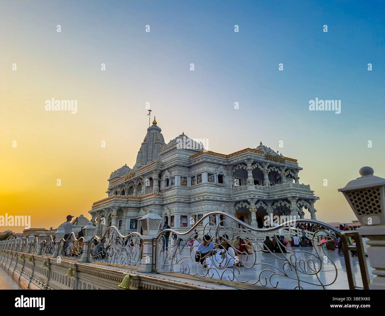 ancient white marble hindu temple unique architecture with dramatic ...