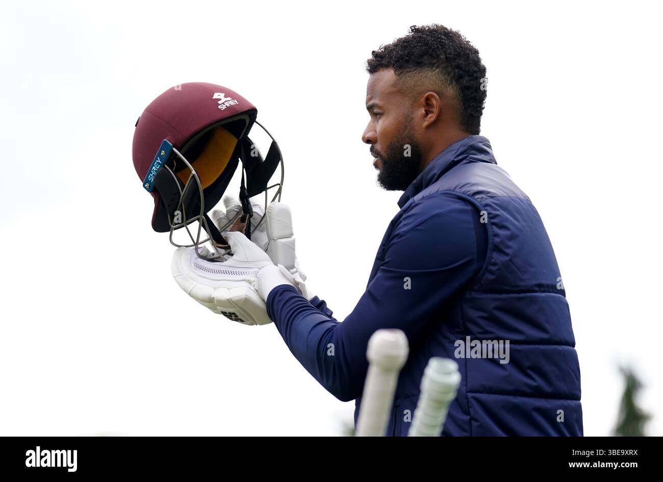 West Indies captain Shai Hope during a nets session at Edgbaston ...