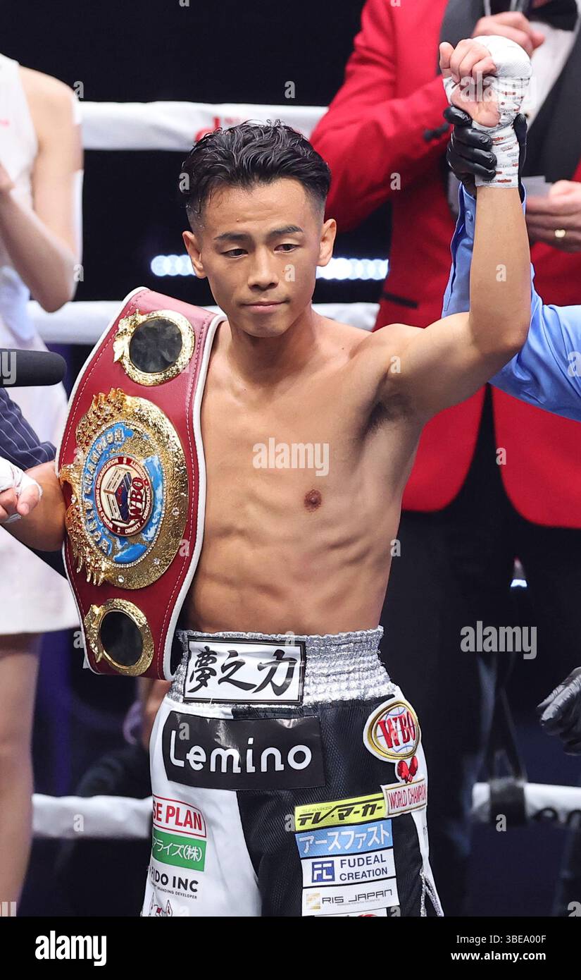 Yoshiki Takei of Japan congrats after defeating Yuttapong Thongdei of Thailand by TKO in the 1st ...
