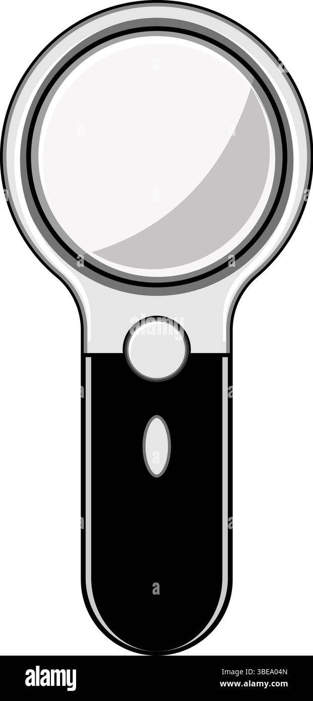 hydrology reading magnifier cartoon vector illustration Stock Vector ...