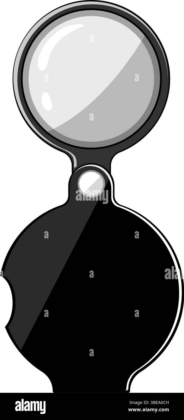 data reading magnifier cartoon vector illustration Stock Vector Image ...