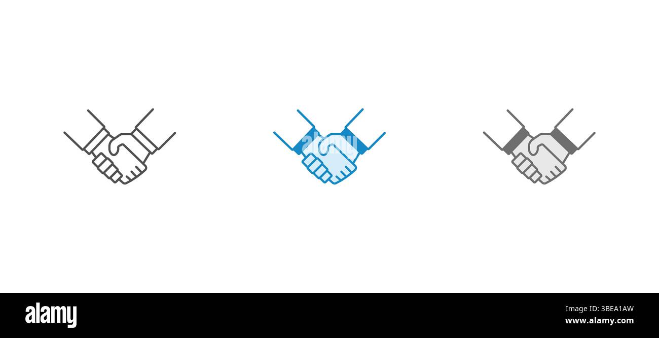 Handshake line icon concept hi-res stock photography and images - Alamy