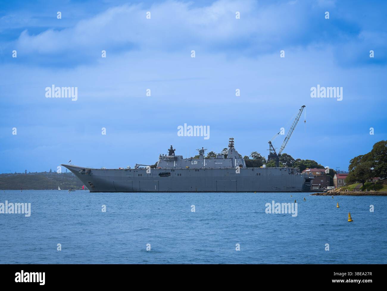 Australian Canberra Class ship HMAS Adelaide L01, Sydney Harbor ...