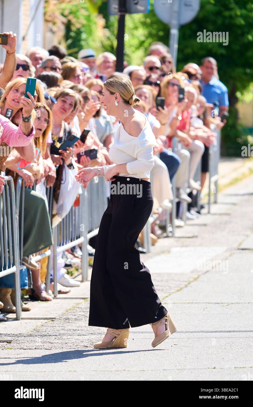 Guadalupe, Spain. , . Maria Guardiola visits the City Hall and the ...
