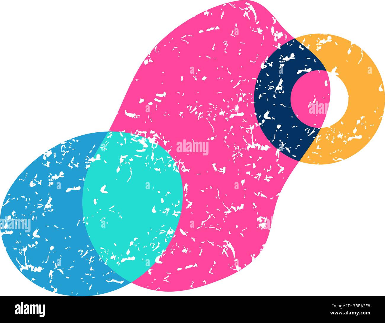 grain risograph effect cartoon vector illustration Stock Vector Image ...