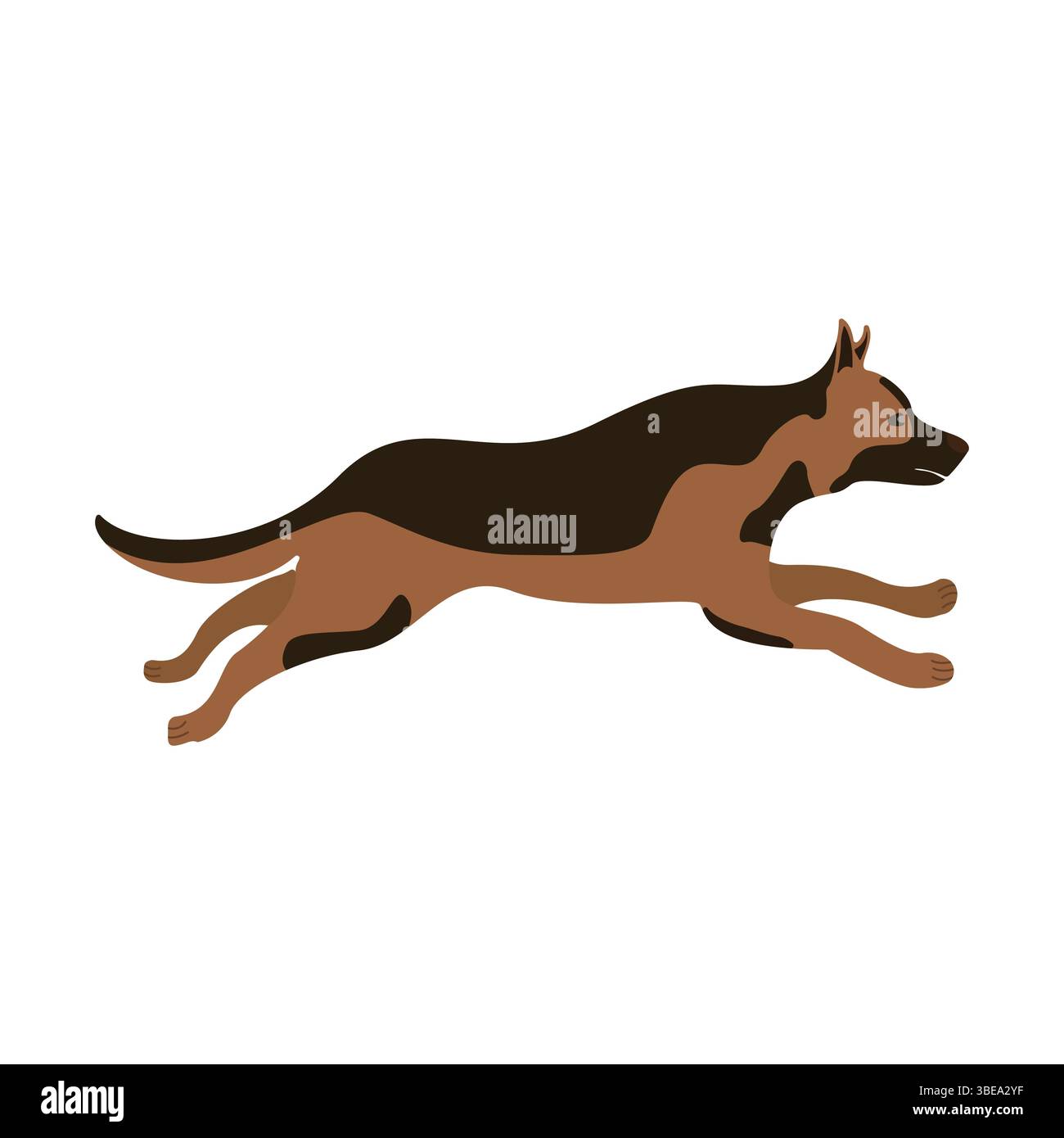 Playful german shepherd Stock Vector Images - Alamy