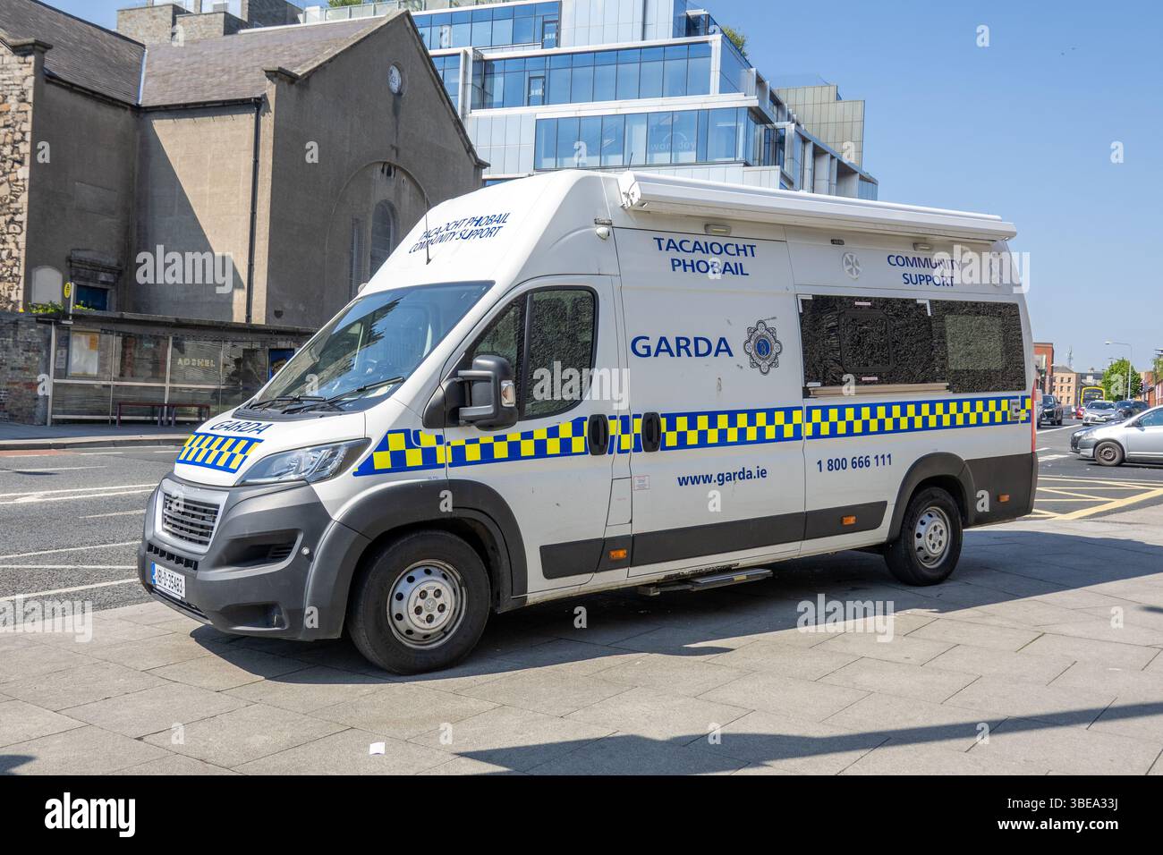 Irish Garda Síochána Police Van Parked On A City Street In Dublin ...