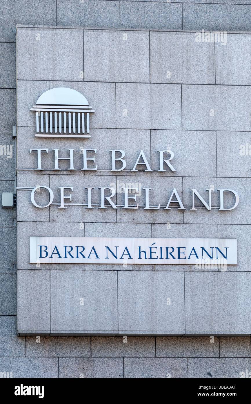 The Bar Of Ireland Building Sign In The Distillery District Of Dublin ...
