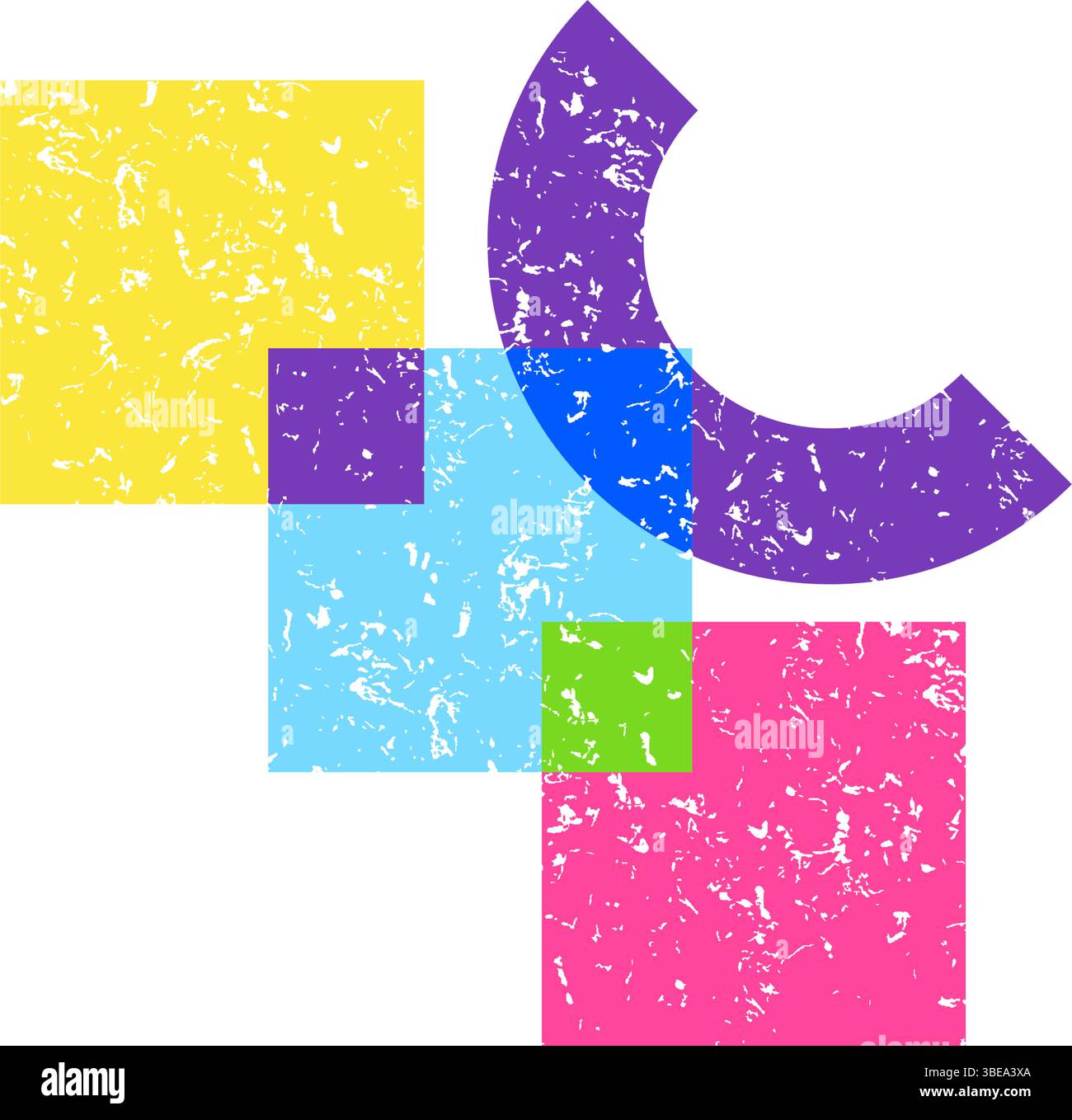 graphic risograph effect cartoon vector illustration Stock Vector Image ...