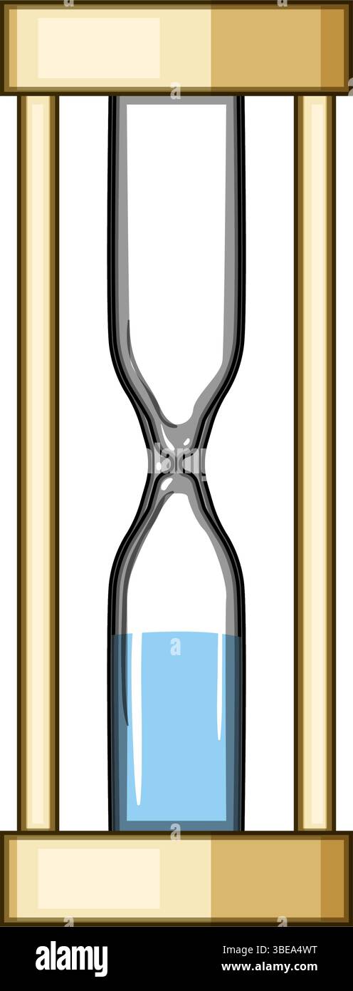 learning sand timer kids cartoon vector illustration Stock Vector Image ...