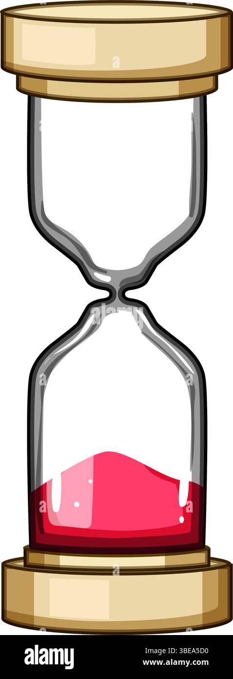 visual sand timer kids cartoon vector illustration Stock Vector Image ...