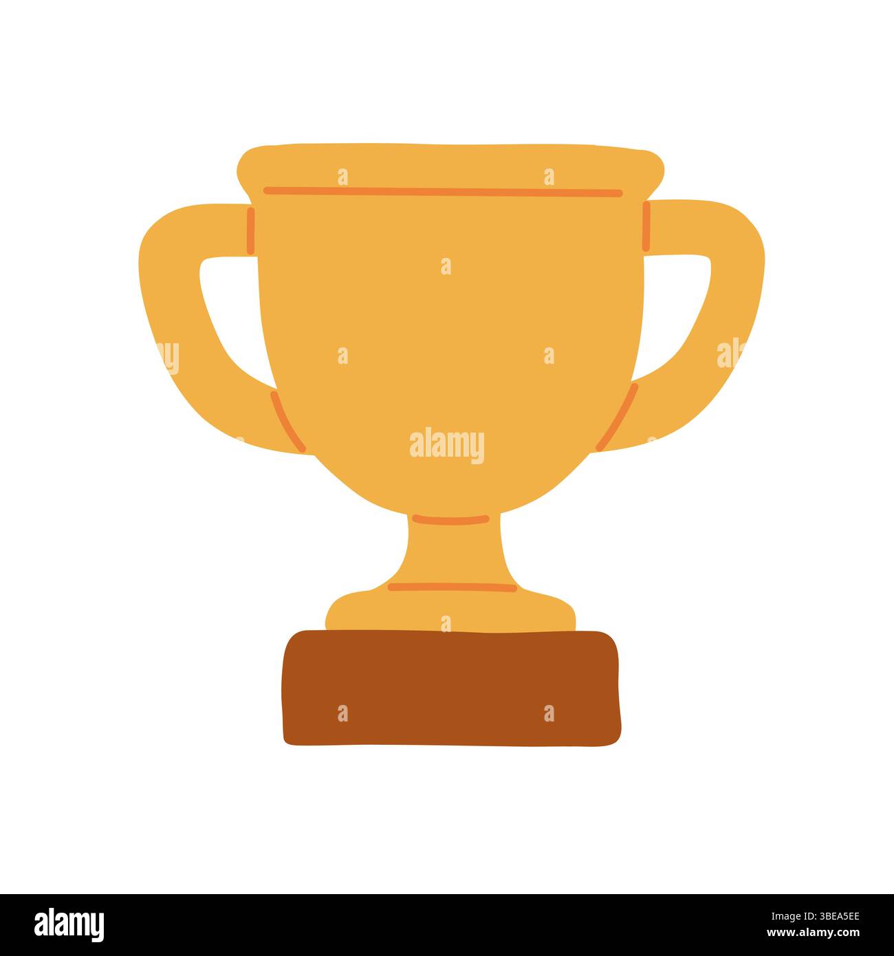 Golden trophy vector illustration symbolizing achievement and victory ...
