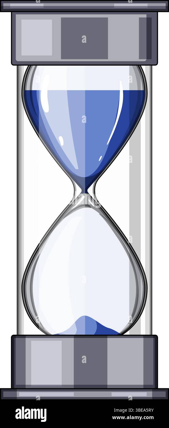 focus sand timer kids cartoon vector illustration Stock Vector Image ...