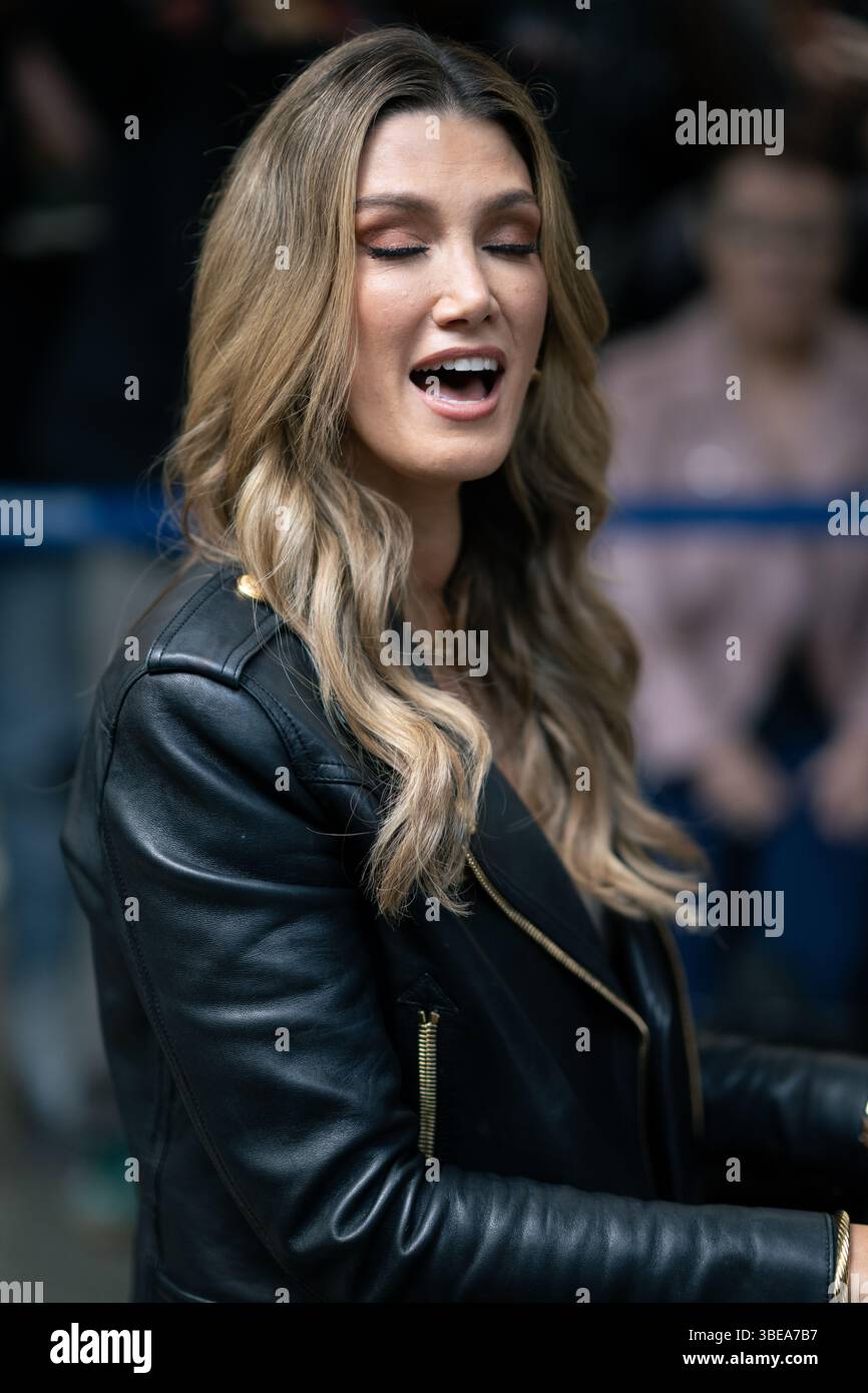 LONDON, ENGLAND - MAY 28: Delta Goodrem performs on the Sir Elton John ...