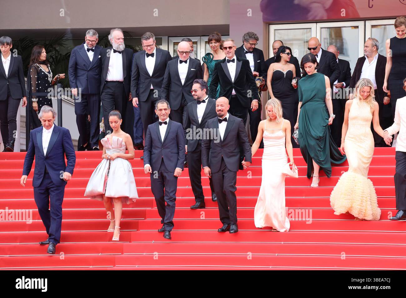 Cannes, France, 19th May, 2025. Alexandre Desplat, Lyna Khoudri, Amr ...