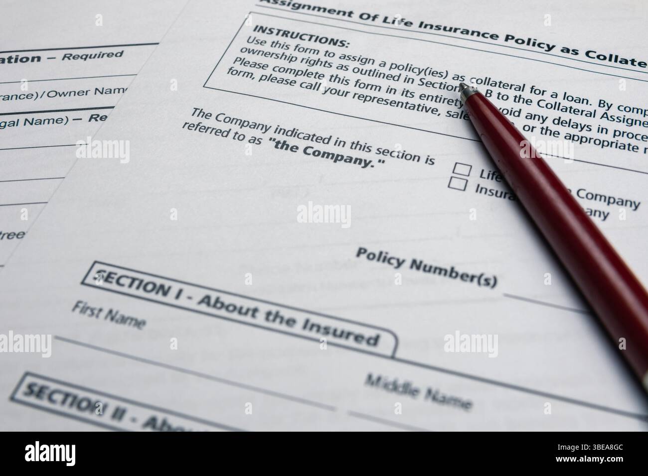 Insurance documents ready signed ball hi-res stock photography and ...