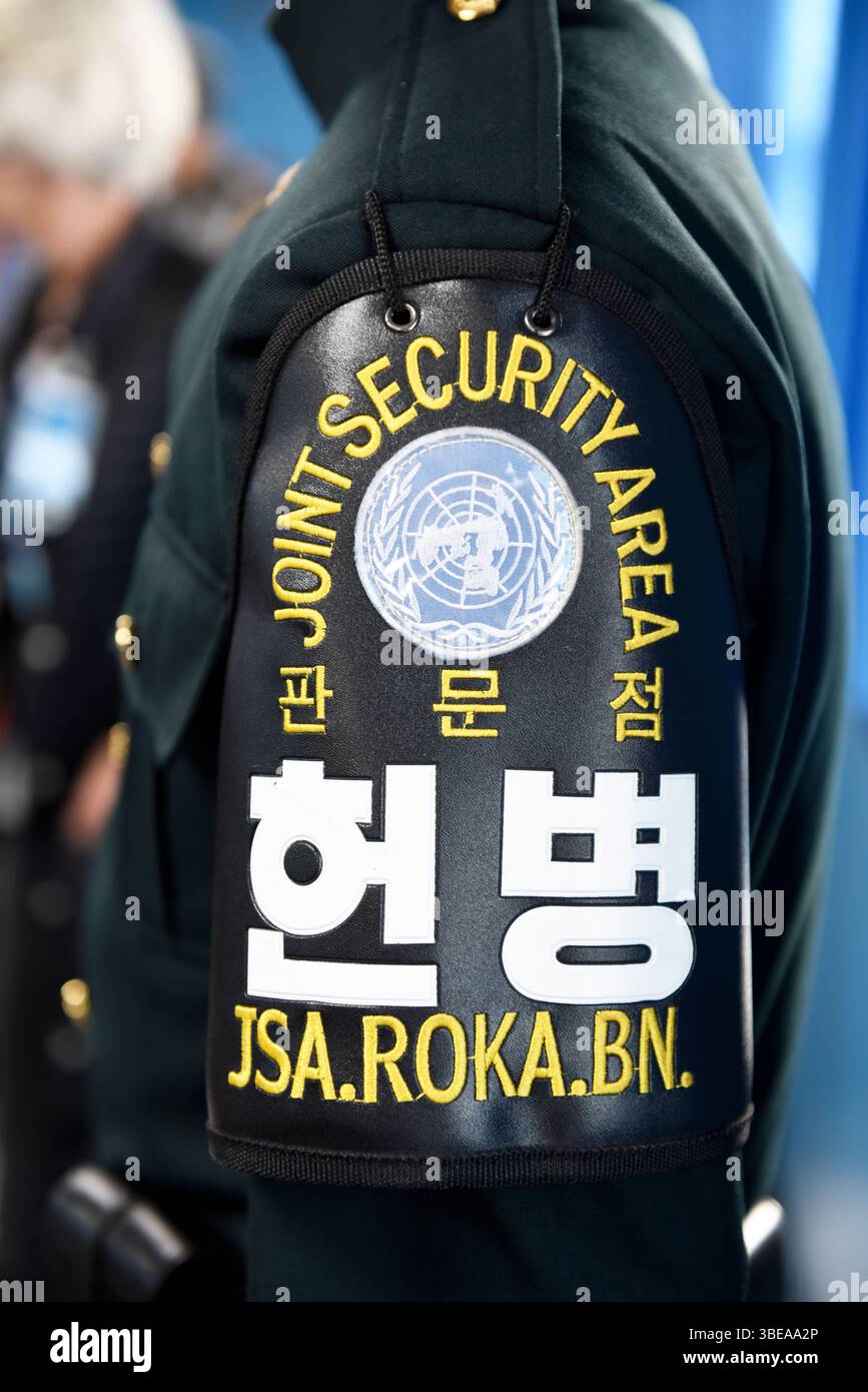 Border guard , DMZ demilitarized zone on the border of North and South ...