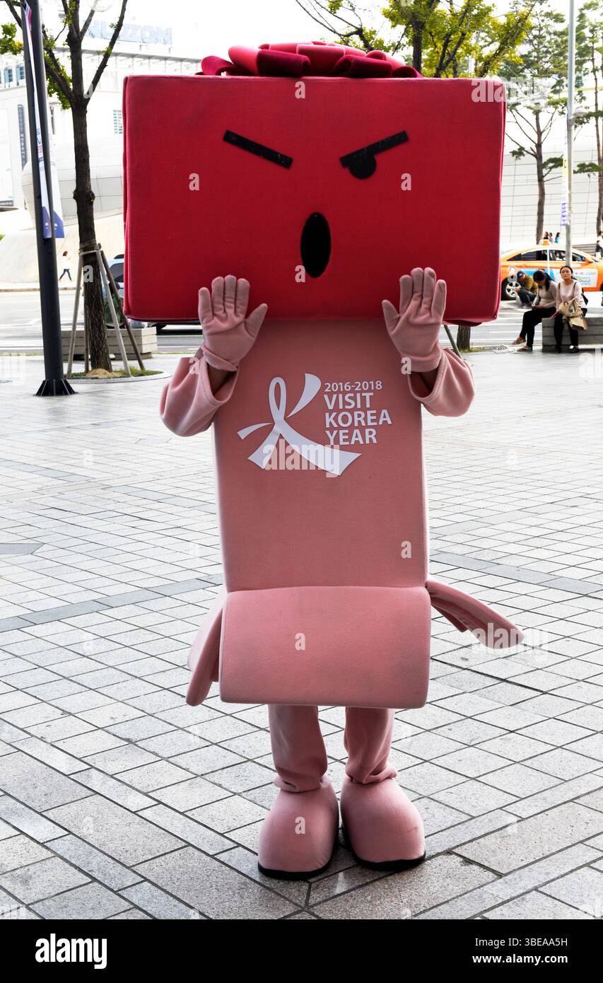 Human billboard in Seoul,South Korea Stock Photo - Alamy