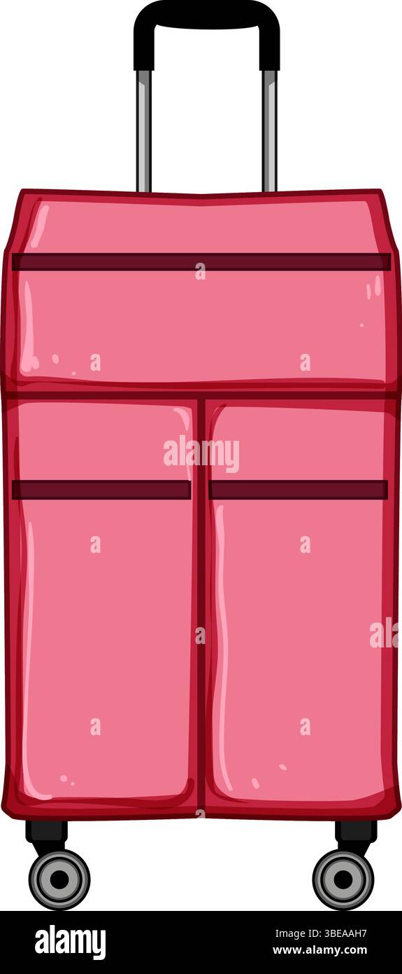 handle soft shell suitcase cartoon vector illustration Stock Vector ...