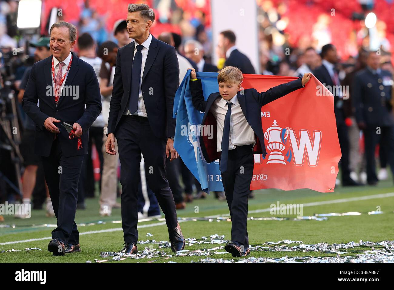 Co-Owner of Crystal Palace, Steve Parish seen at full time with son ...
