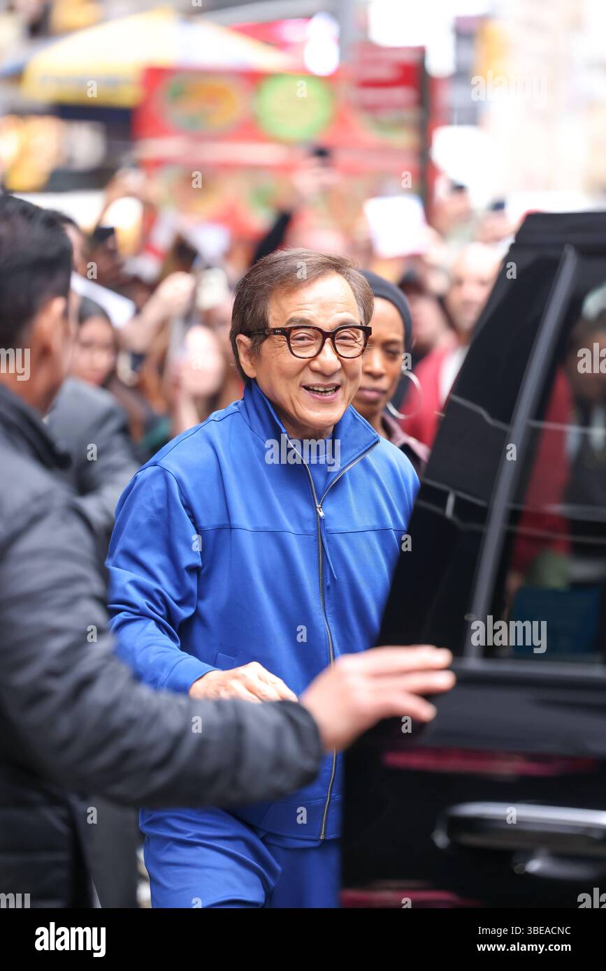 Jackie Chan is seen in New York City Jackie Chan is seen leaving Good ...