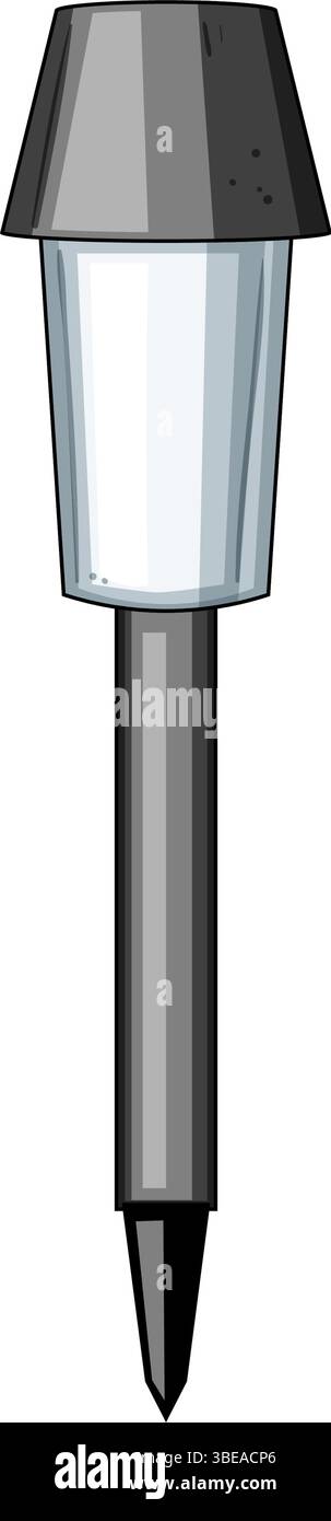 energy solar powered garden lamp cartoon vector illustration Stock ...