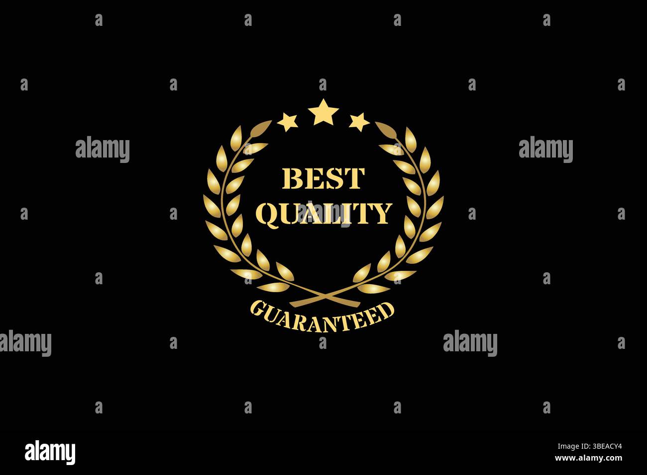 Best Quality Guaranteed Badge Icon - Golden Emblem, Star, Laurel, Award ...