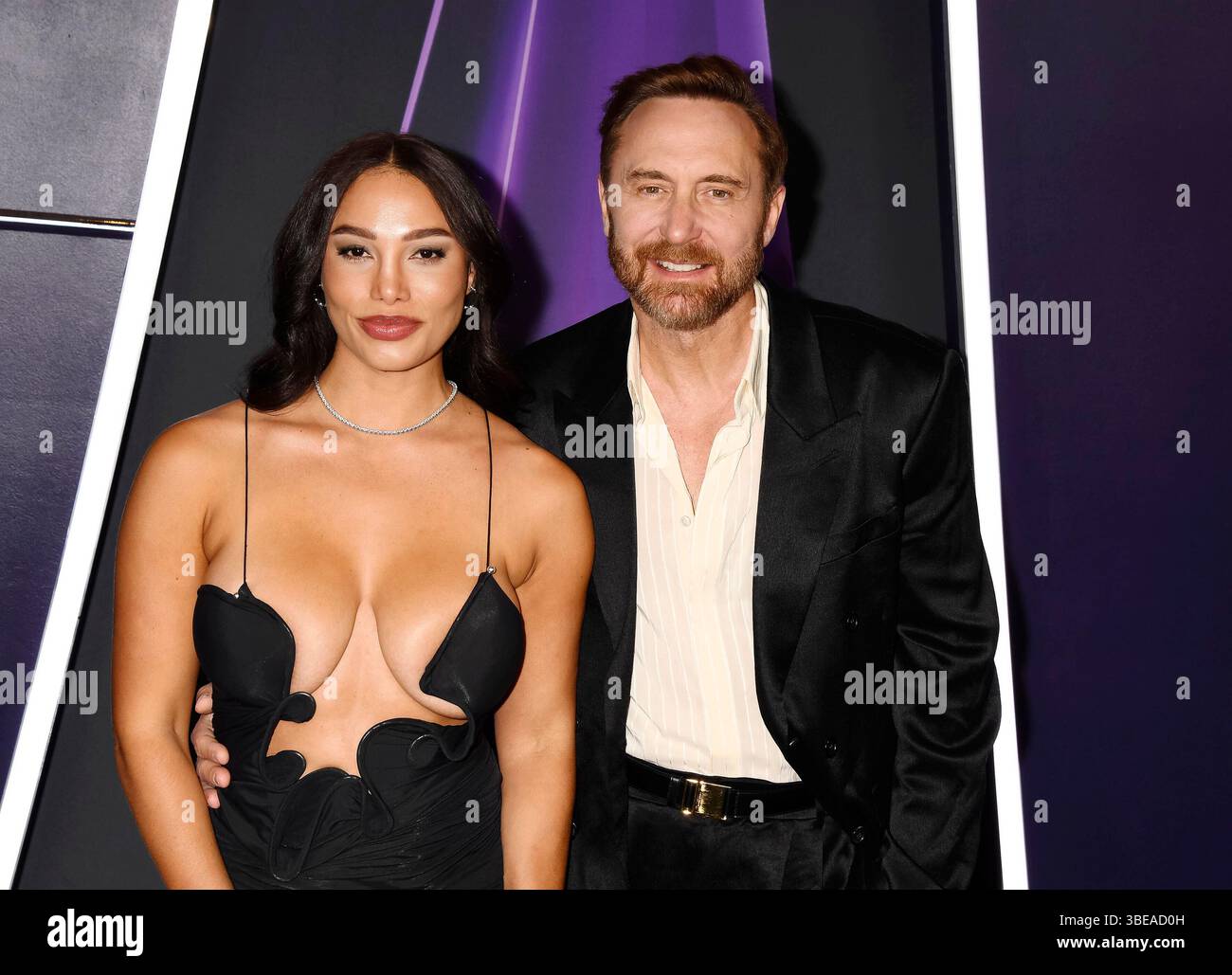 Las Vegas, Vereinigte Staaten. 26th May, 2025. Jessica Ledon and David Guetta arrive at the 2025 ...