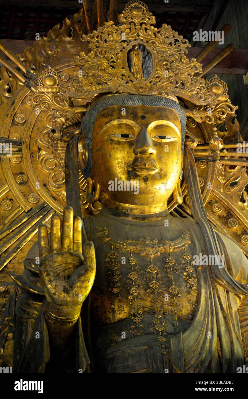 Statue of Buddha at the Todaiji temple, Nara, Japan Stock Photo - Alamy
