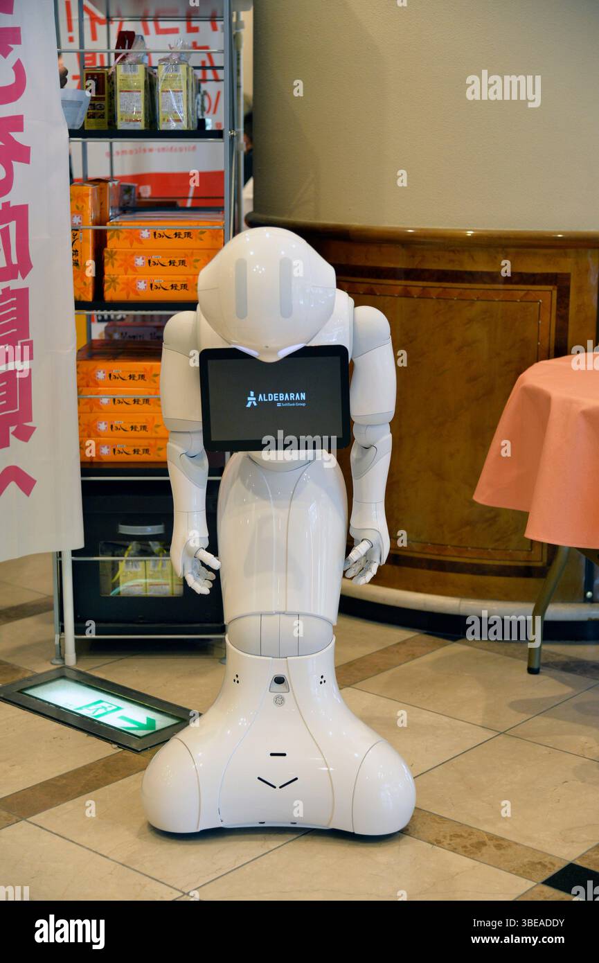 Pepper the humanoid robot, created by French company Aldebaran Robotics ...