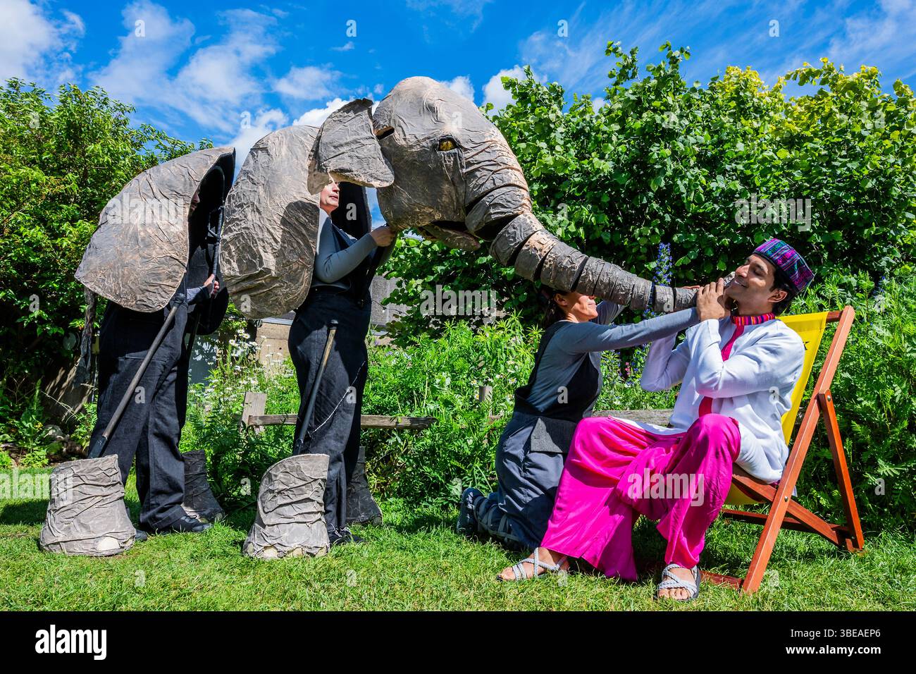 London, UK. 28 May 2025. Elephant Janu, the teenage elephant, with ...