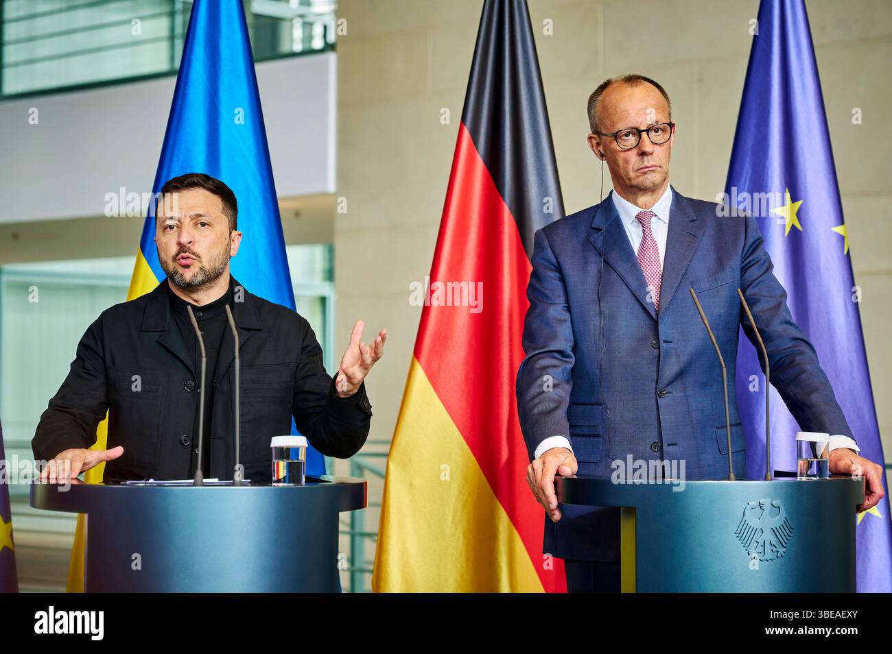 Bundeskanzler Friedrich Merz und Wolodymyr Selenskyj EUR, Deutschland, Berlin, 28.05.2025 ...