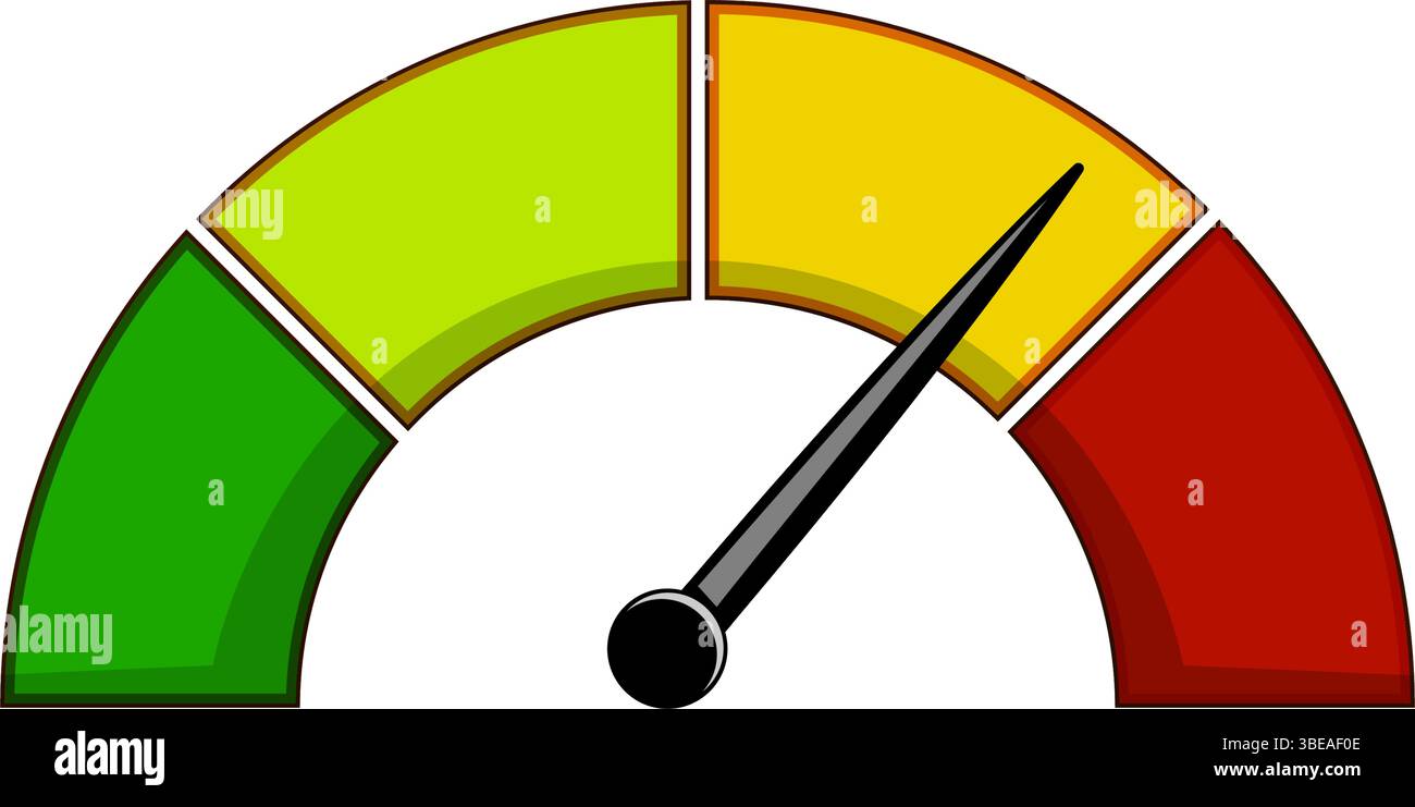 dashboard speedometer cartoon vector illustration Stock Vector Image ...