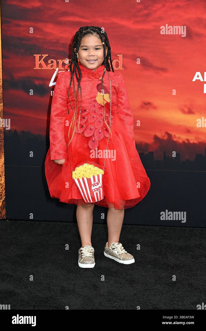Phoenix Chan-Frazier attends the World Premiere of "Karate Kid: Legends" on May 27th, 2025 at ...
