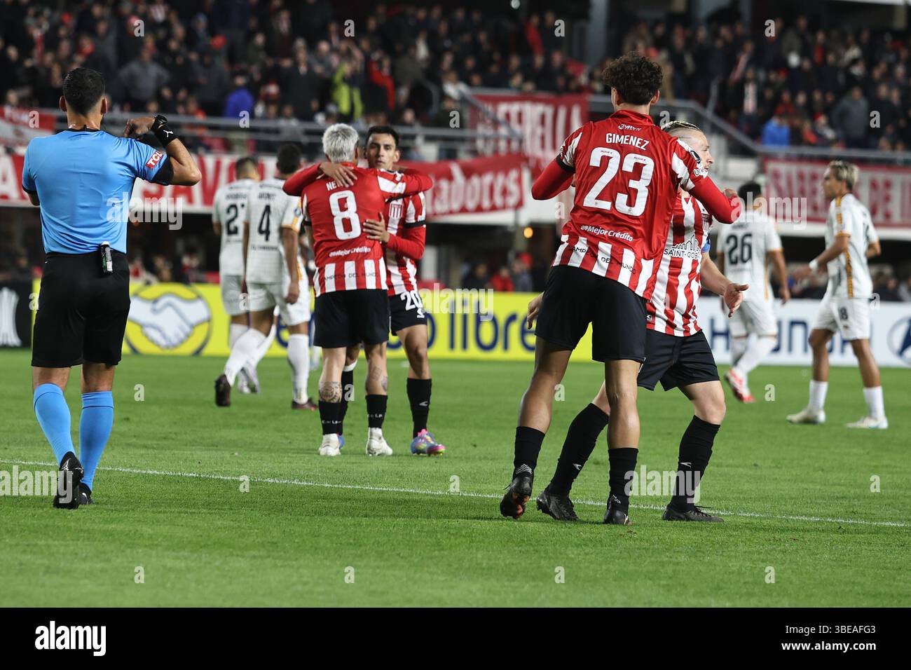 Argentina. 27.05.2025: Luciano Gimenez of Estudiantes celebrates his ...