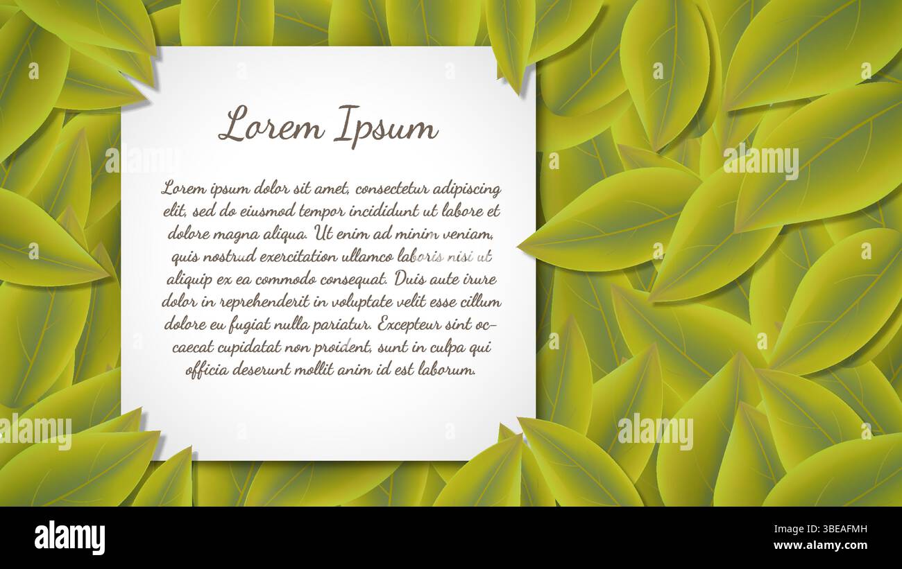 Leafy card template hi-res stock photography and images - Alamy