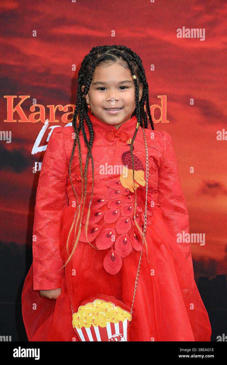 Phoenix Chan-Frazier attends the World Premiere of "Karate Kid: Legends" on May 27th, 2025 at ...