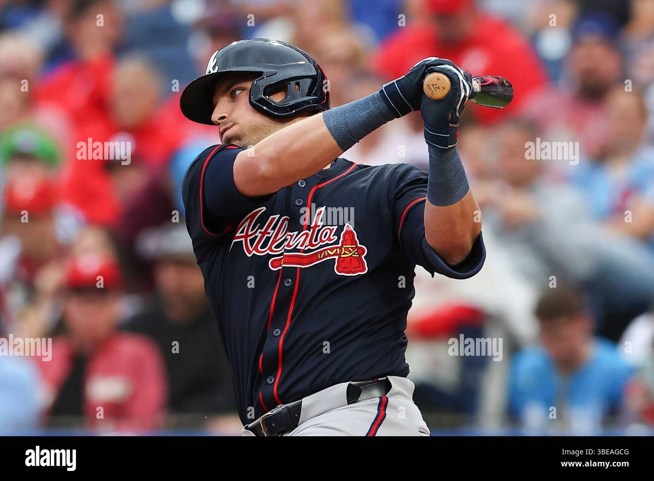 PHILADELPHIA, PA - MAY 27: Austin Riley #27 of the Atlanta Braves at ...