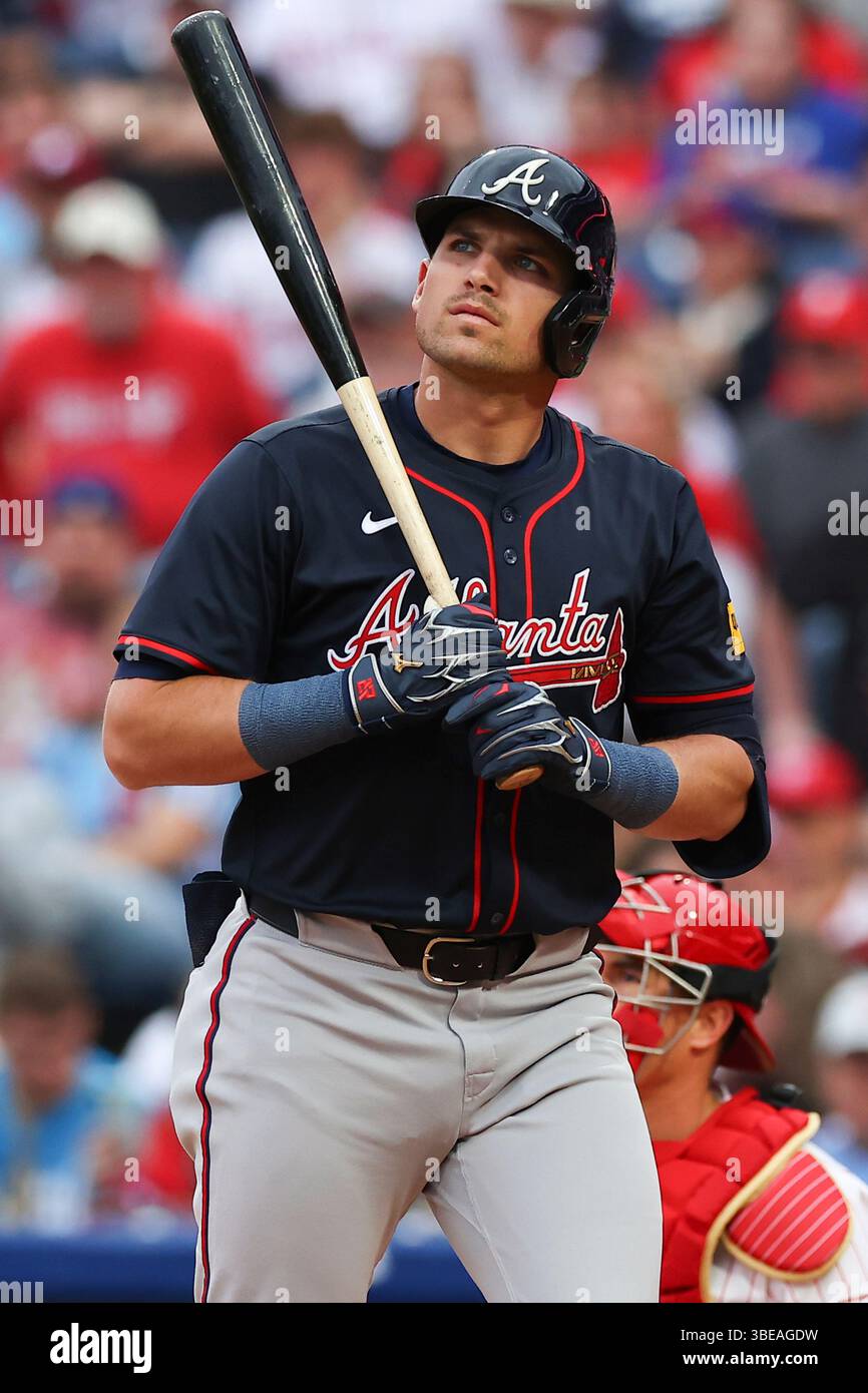 PHILADELPHIA, PA - MAY 27: Austin Riley #27 of the Atlanta Braves at ...