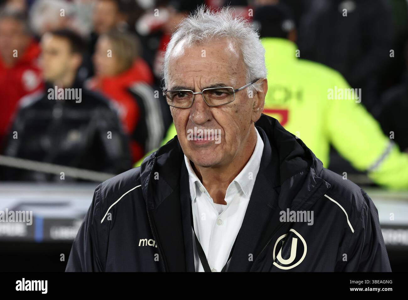 Peru’s Universitario Uruguayan head coach Jorge Fossati looks on before ...