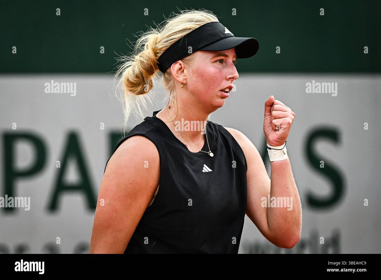 Clara TAUSON of Denmark celebrates his point during the fourth day of ...