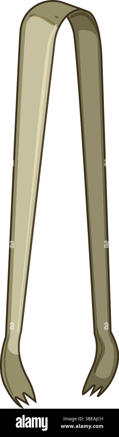 utensil sugar cube tongs cartoon vector illustration Stock Vector Image ...
