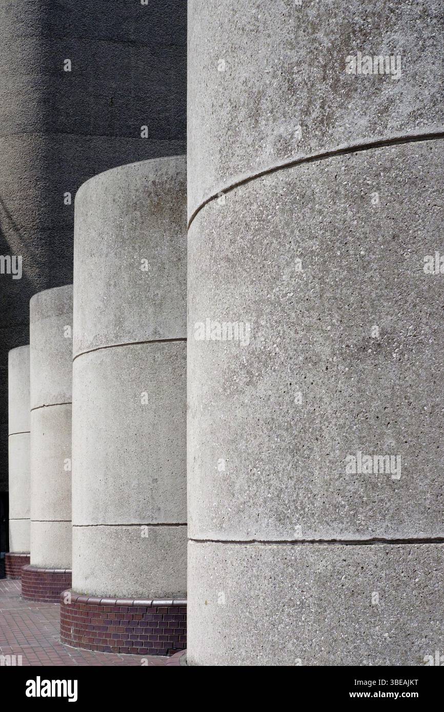 Funnel-shaped air vents of the Barbican Estate, City of London, UK ...
