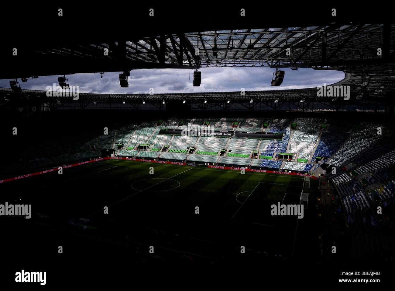 A general view of Wroclaw Stadium, also known as Tarczynski Arena ...