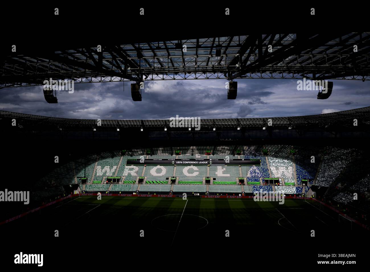A general view of Wroclaw Stadium, also known as Tarczynski Arena ...